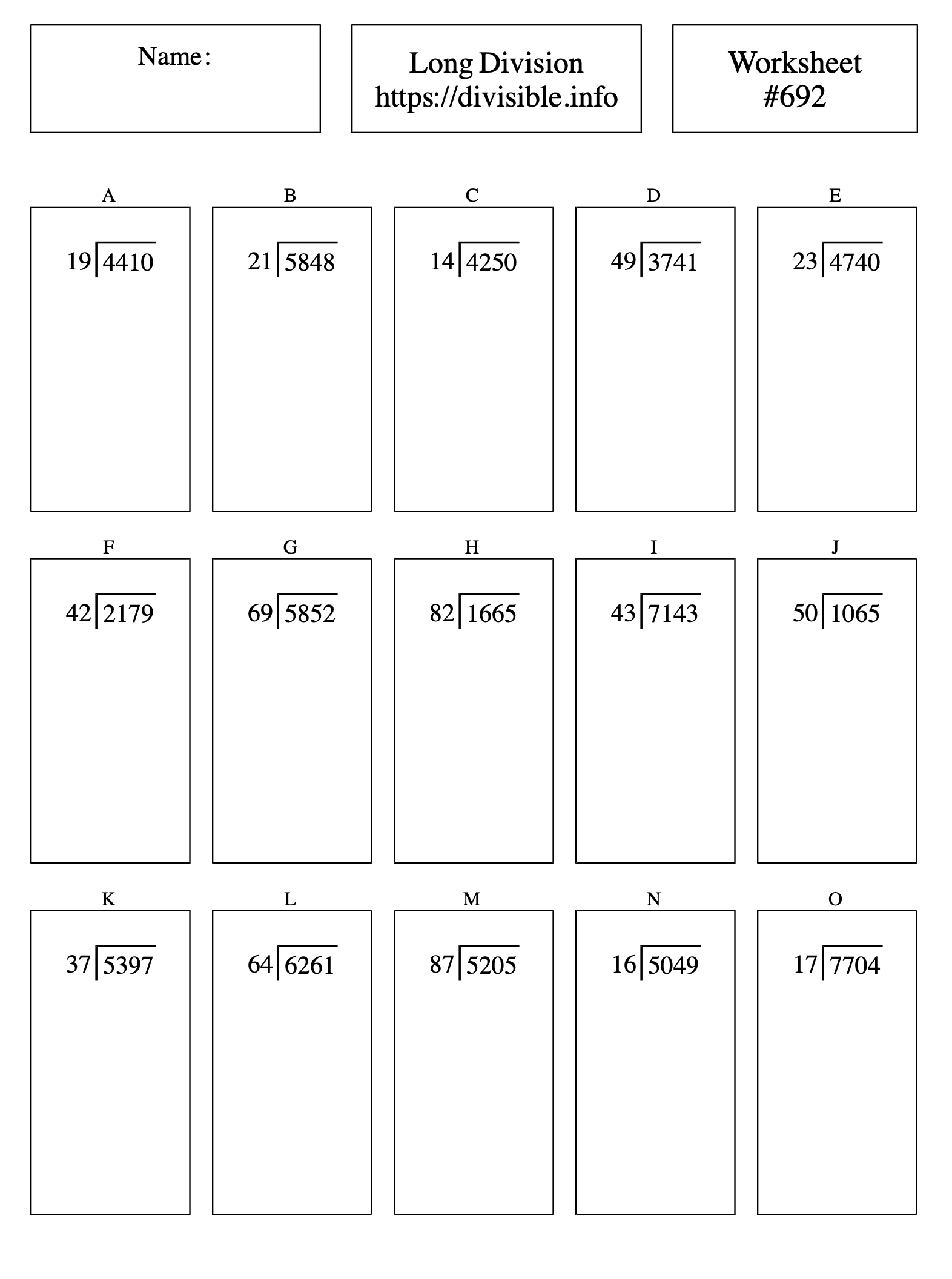4 Digit Divided By 2 Digit Long Division Worksheet 692